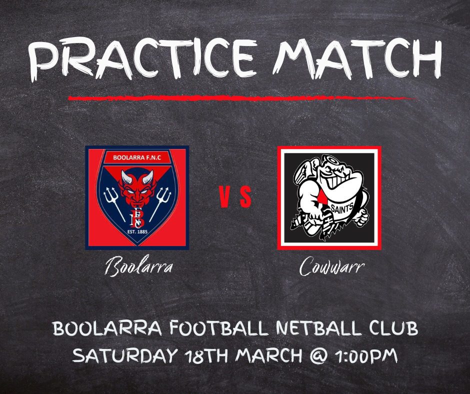 Practice Match vs Boolarra - Cowwarr Football Netball Club